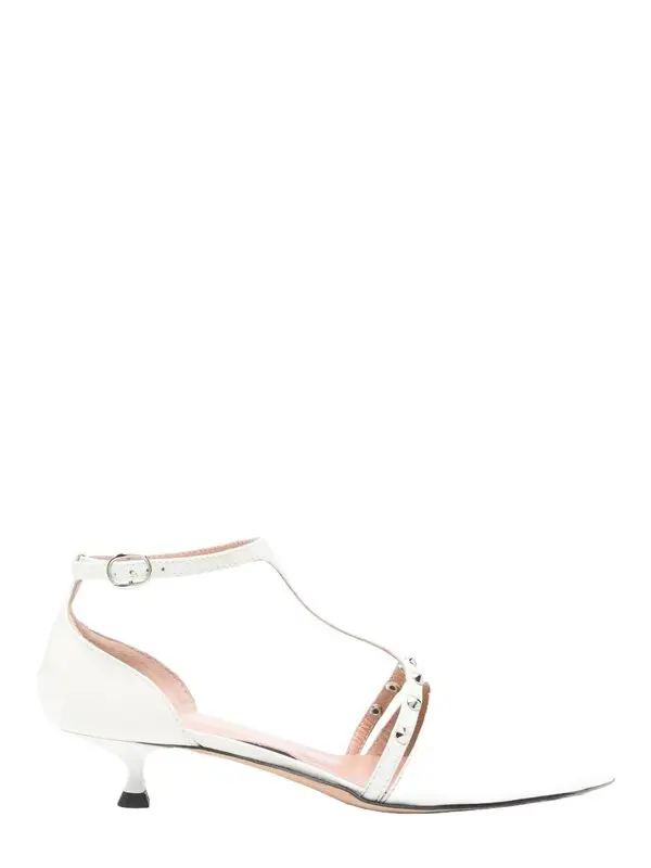 MARC ELLIS 30mm Leather Pumps - White