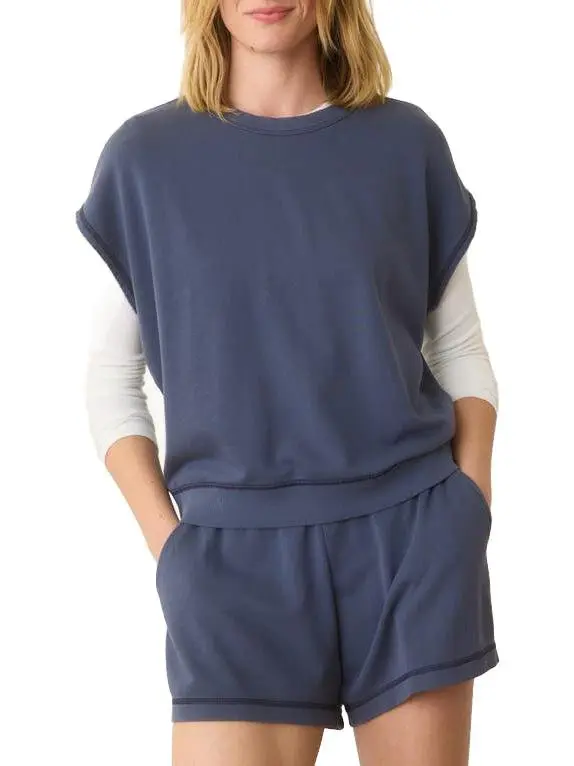 Marine Layer Cloud 9 Terry Dolman Top - Faded Indigo