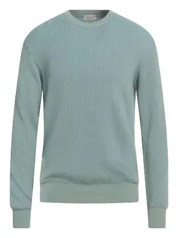 Altea Light Cotton Knit Crewneck Sweater - Green