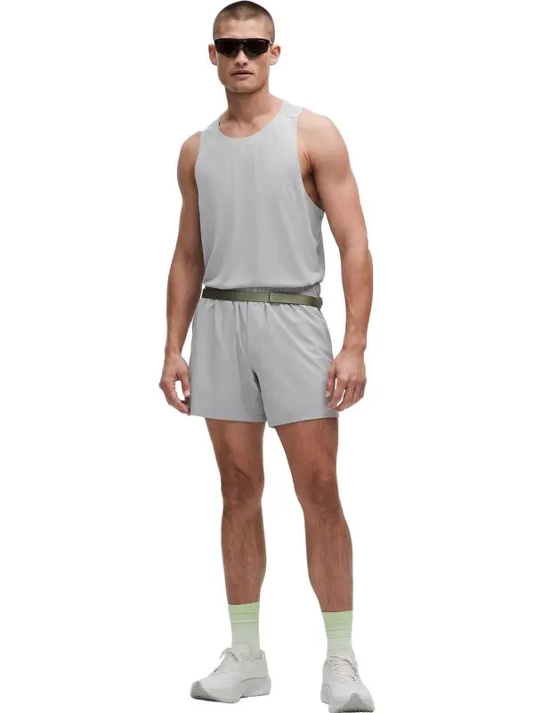 Lululemon Mile Maker Run Crew Ripstop Linerless Short 6 - Silver Drop