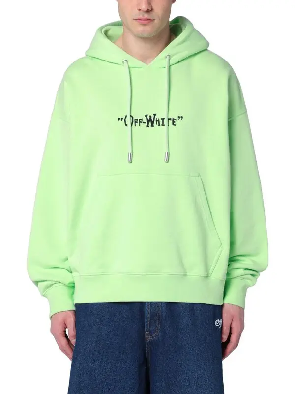 Off-White Cotton Logo Sweatshirt - Green