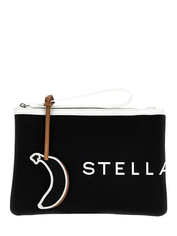Stella McCartney Smc Bananatex® Clutch - White/black