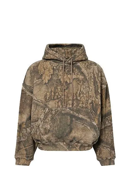 COLE BUXTON Kangaroo-pocket Cotton-jersey Hoody - Real Tree