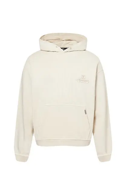 REPRESENT Grand Vintage Embroidered Cotton-jersey Hoody - Champagne