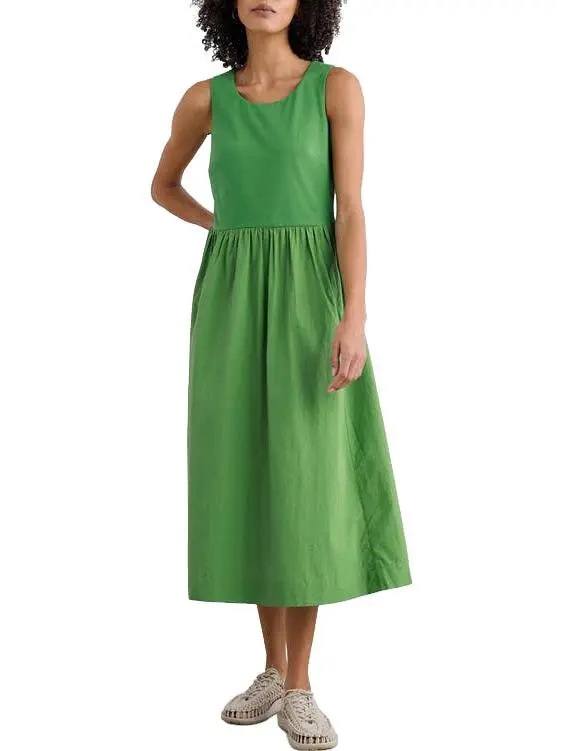 SEASALT CORNWALL Mixed Media Sleeveless Midi Dress - Hedgerow