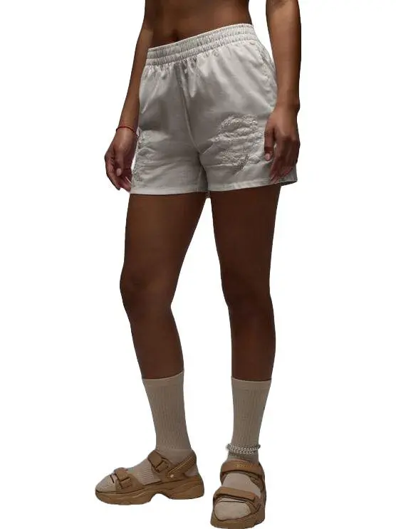 JORDAN Rose Embroidered Cotton Shorts - Sail