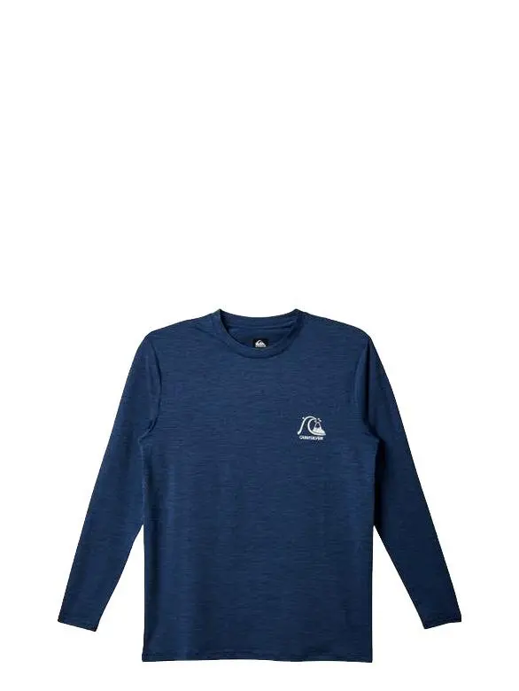 Quiksilver Dna Logo Surf Long Sleeve Rashguard - Navy Heather