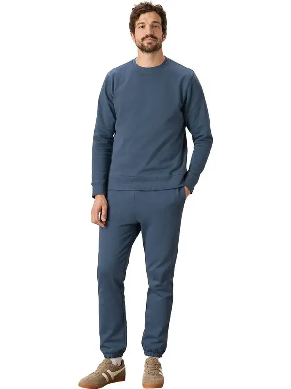 PACT Organic Brushed Fleece Sweatpant - Slate Blue