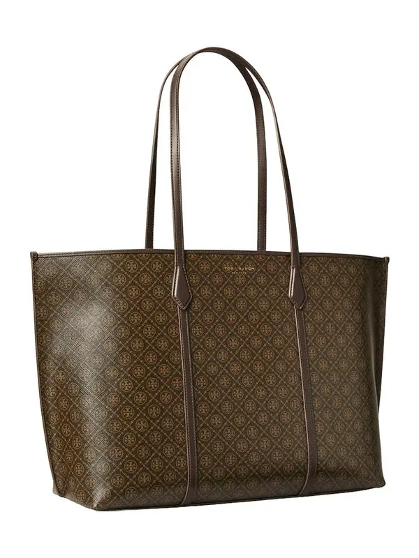 Tory Burch Perry Coated Canvas Tote - French Press