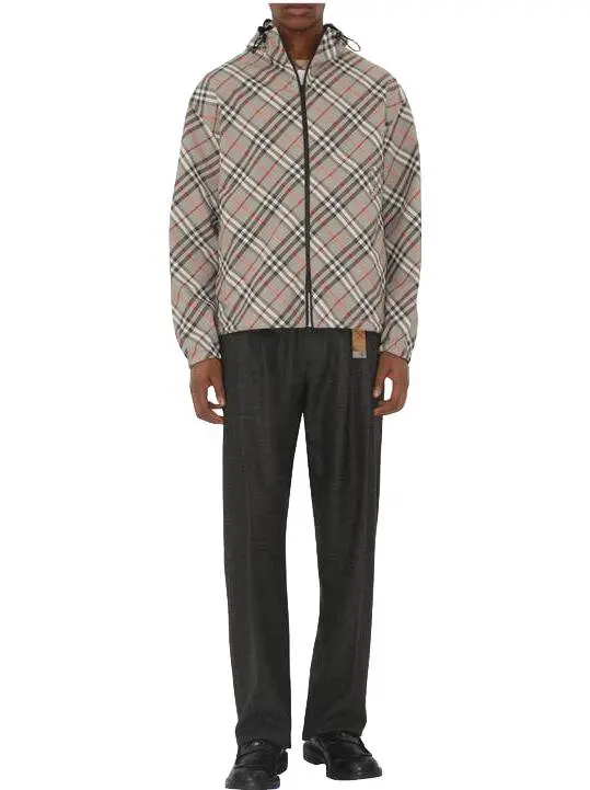 Burberry Reversible Check Jacket - Mauve Grey