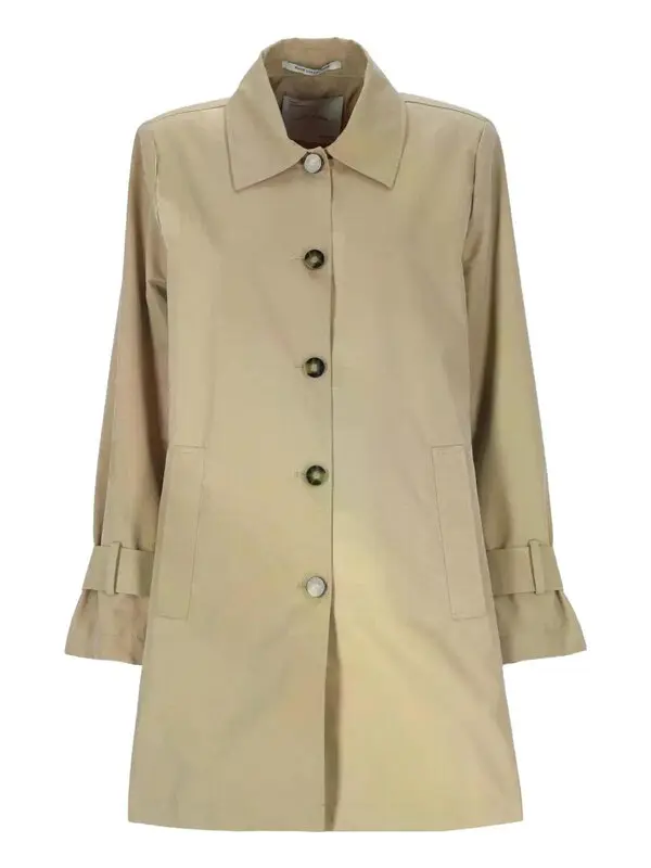 EMMA E GAIA Single-breasted Trench Coat - Neutrals