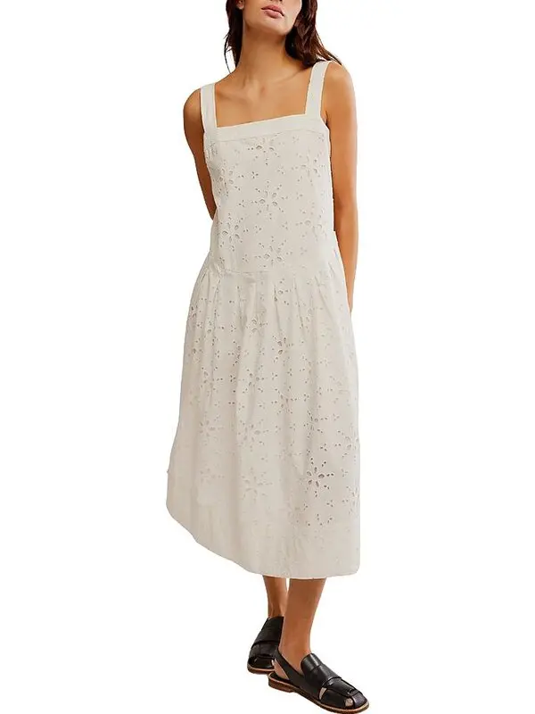 Free People Primavera Eyelet Midi Dress - White