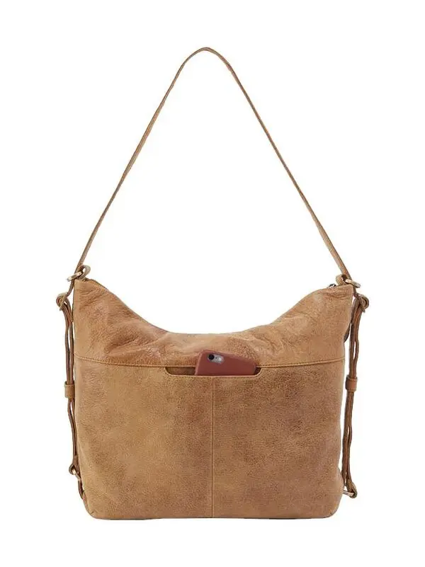 Hobo Convertible Leather Backpack - Whiskey