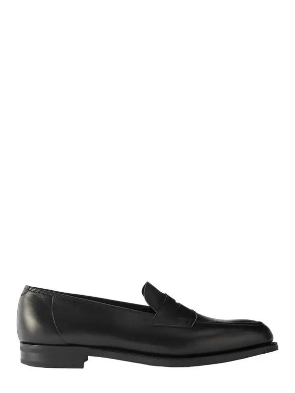 EDWARD GREEN Piccadilly Leather Penny Loafers - Black