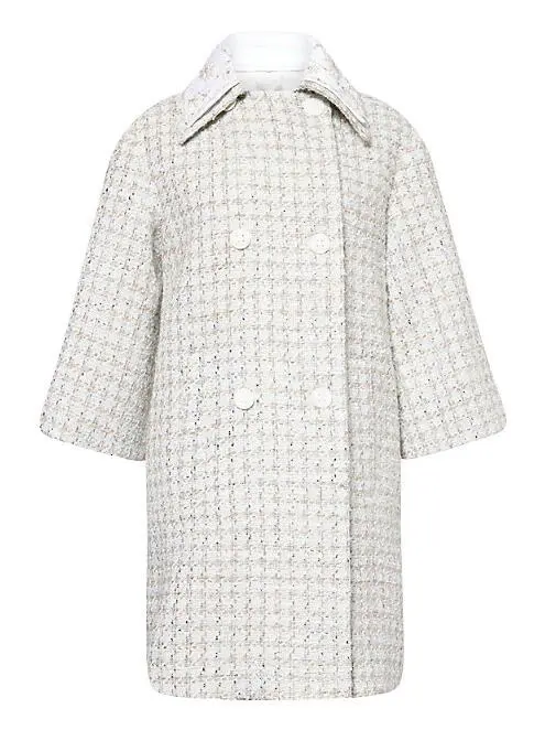 Huishan Zhang Check-pattern Woven Coat - Blue Multi