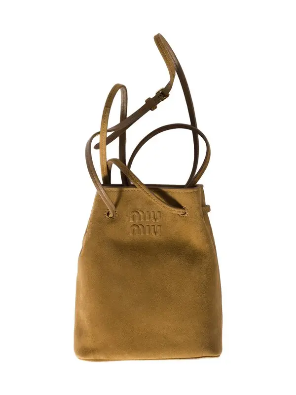 Miu Miu Suede Pouch - Olive Green