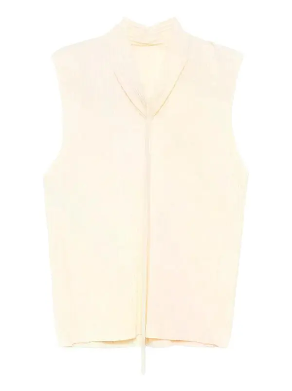 Issey Miyake Turbine Pleated Vest - Yellow