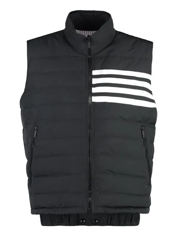Thom Browne Full Zip Field Vest - Grey