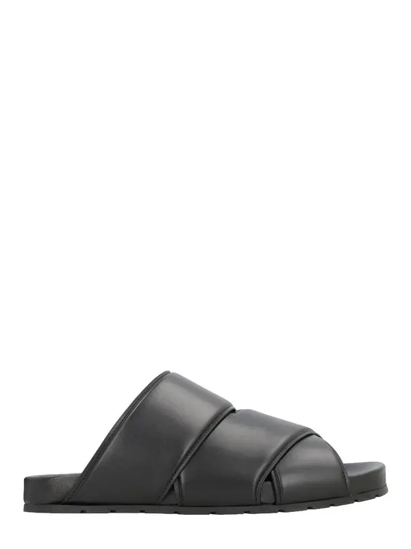 Bottega Veneta Bridge Leather Mules - Black