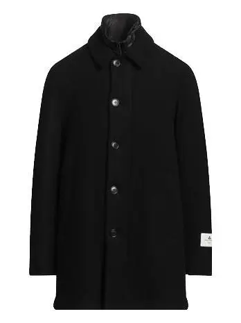 Peuterey Coat In Wool, Polyester, And Polyurethane - Black