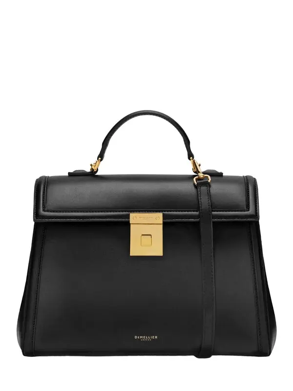 DEMELLIER The Paris Top Handle Bag - Black Smooth