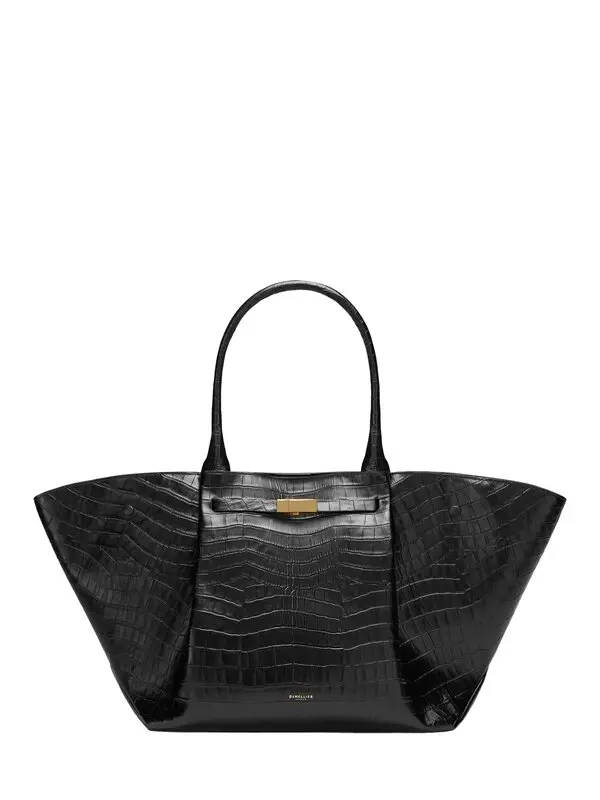 DEMELLIER The New York Tote Bag - Black Croc-effect