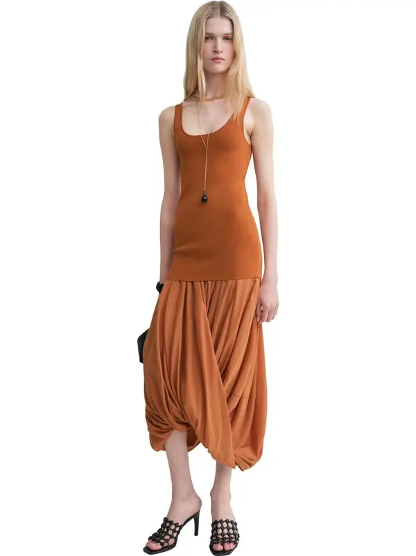 TOTÊME Cocoon Tank Dress - Terracotta