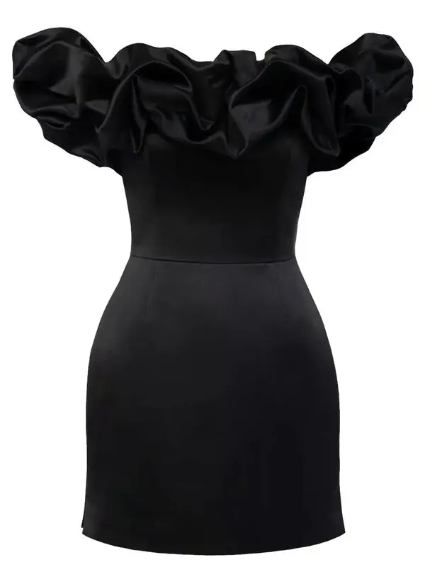 POST MERIDIEM Meringue Mini Dress - Black
