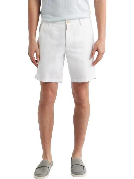 Ag Wanderer Linen & Cotton Chino Shorts - White