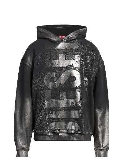 Diesel Cotton-elastane Two-tone Sweatshirt - Black