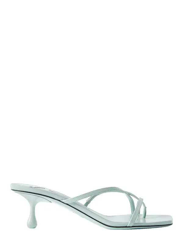 JIMMY CHOO Etana 50 Leather Sandals - Blue