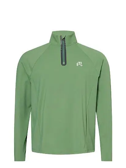 MALBON Funnel-neck Raglan-sleeve Stretch-woven Top - Forest