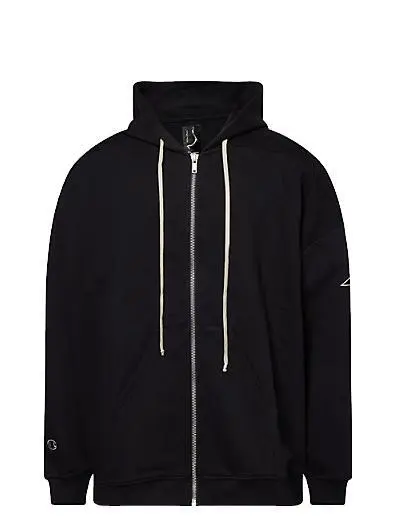 Rick Owens Jumbo Jason Embroidered Cotton-jersey Hoody - Black