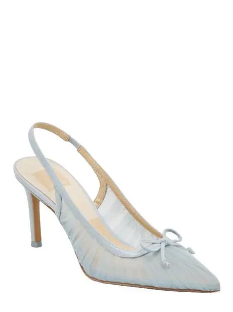 Dolce Vita Slingback Pointed Toe Pumps - Light Blue Tule