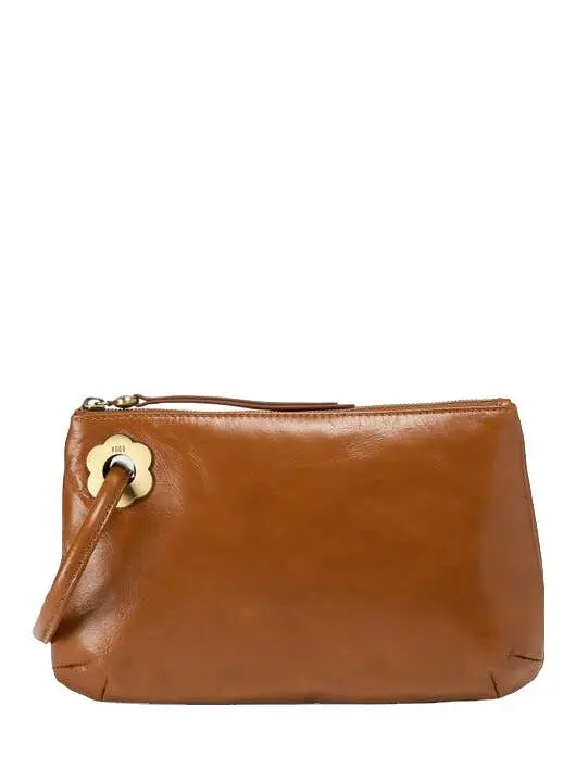 Hobo Large Leather Wristlet - Truffle