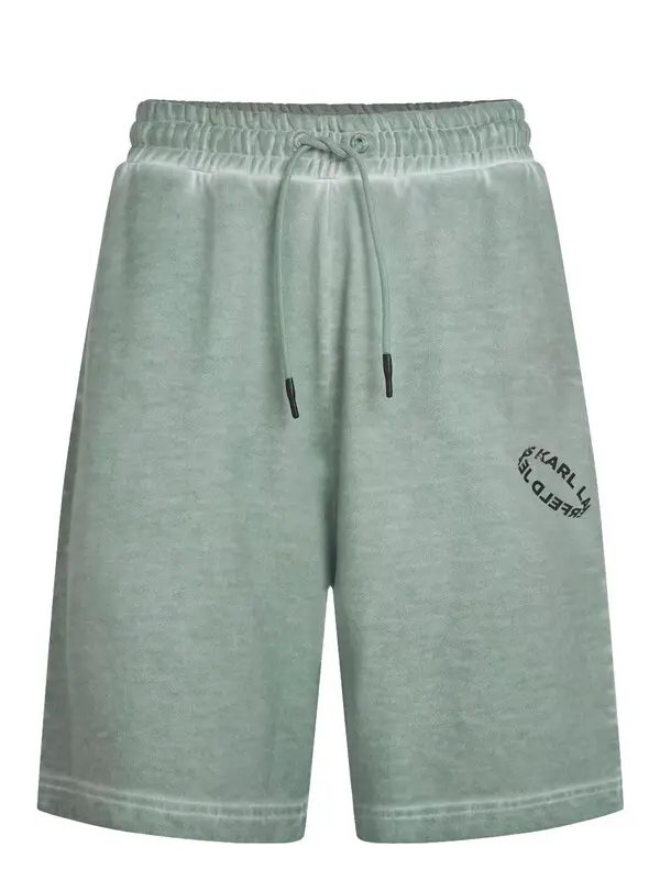 Karl Lagerfeld Logo-print Track Shorts - Blue