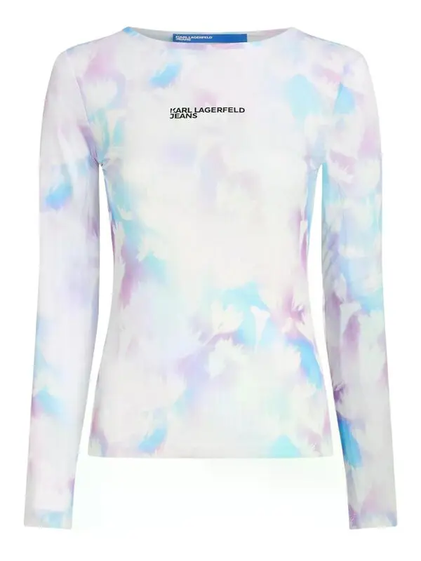 Karl Lagerfeld Mesh All-over-print T-shirt - White