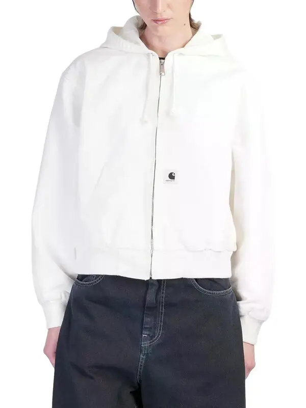 Carhartt Work In Progress Active Zip Up Hoodie - White
