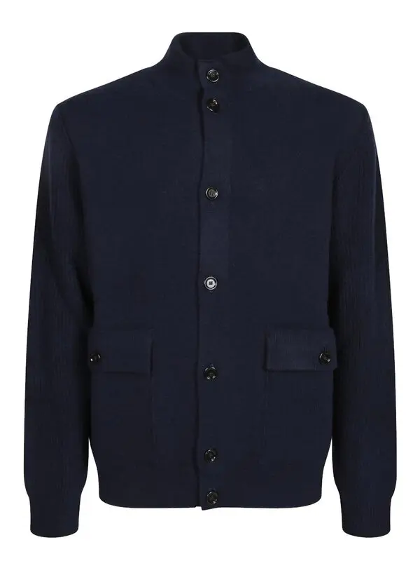LARDINI Wool Blouson Jacket - Blue