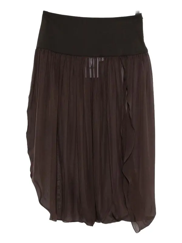 Paloma Wool High-waisted Ruffle Detail Skirt - Brown