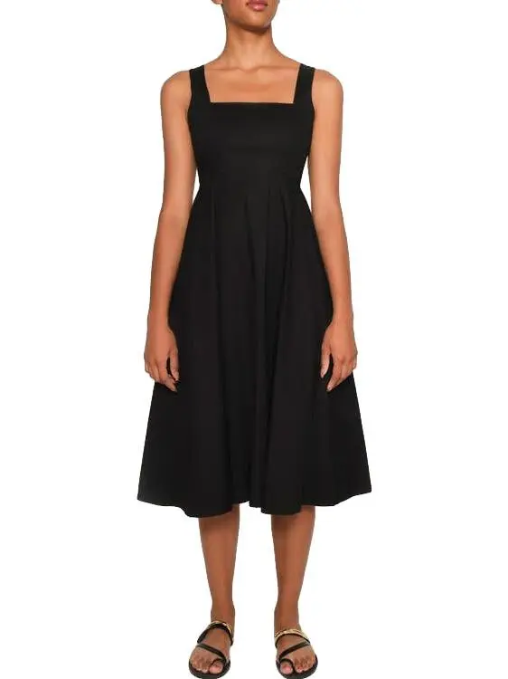 THE LULO PROJECT Breeze Stretch Cotton Sundress - Black