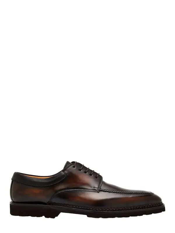 Bontoni Eroico Leather Lug-sole Derby Shoes - Giallo Nero