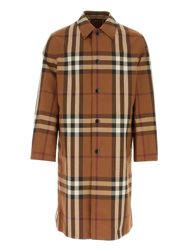 Burberry Embroidered Cotton Eversible Overcoat - Multicolor
