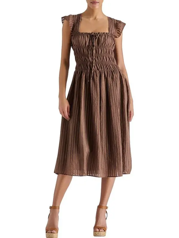 Steve Madden Maevelyn Midi Dress - Bitter Chocolate