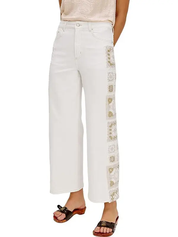 Rails The Getty High Rise Crop Jeans - Vintage Ercu Crochet