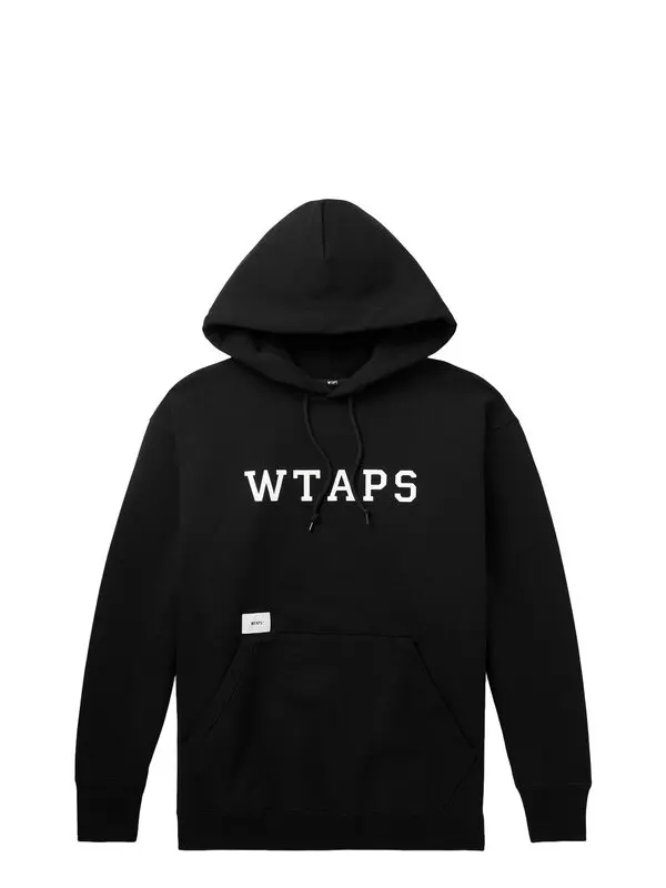 WTAPS Academy Logo-print Hoodie - Black