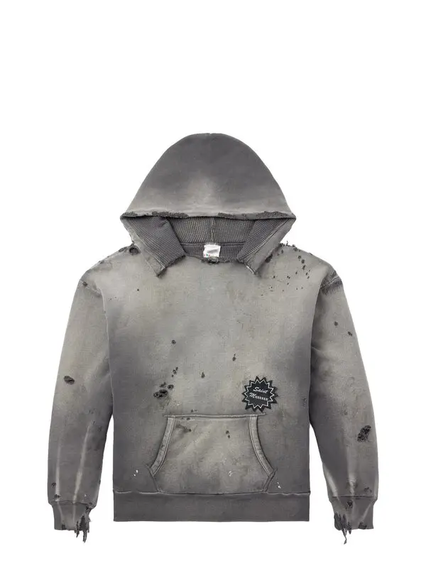 SAINT MXXXXXX Cotton-jersey Hoodie - Gray