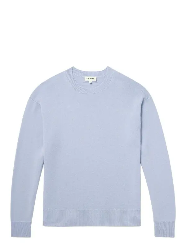FRAME Cashmere Fine Knit Sweater - Blue