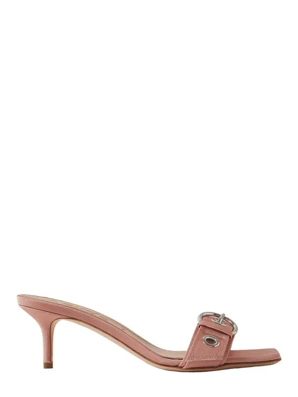 AeydĒ Ilvy Faille Mules - Pink