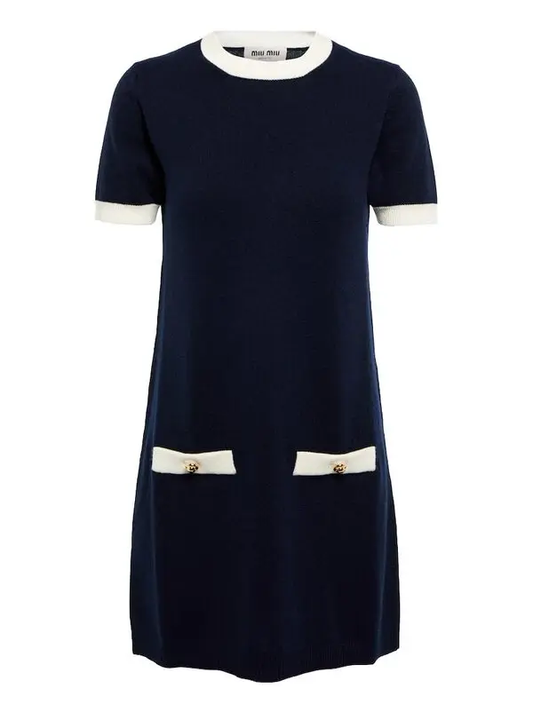 Miu Miu Cashmere Minidress - Blue